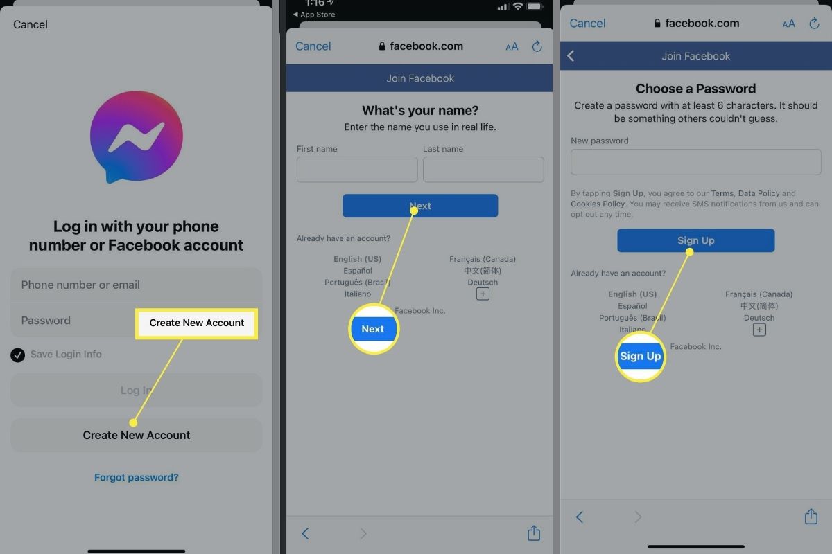 Use Messenger without Facebook Accounts - The detailed instructions