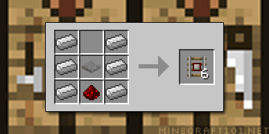 Minecraft Train Tracks - Powered Rails, Redstone Rails Recipe